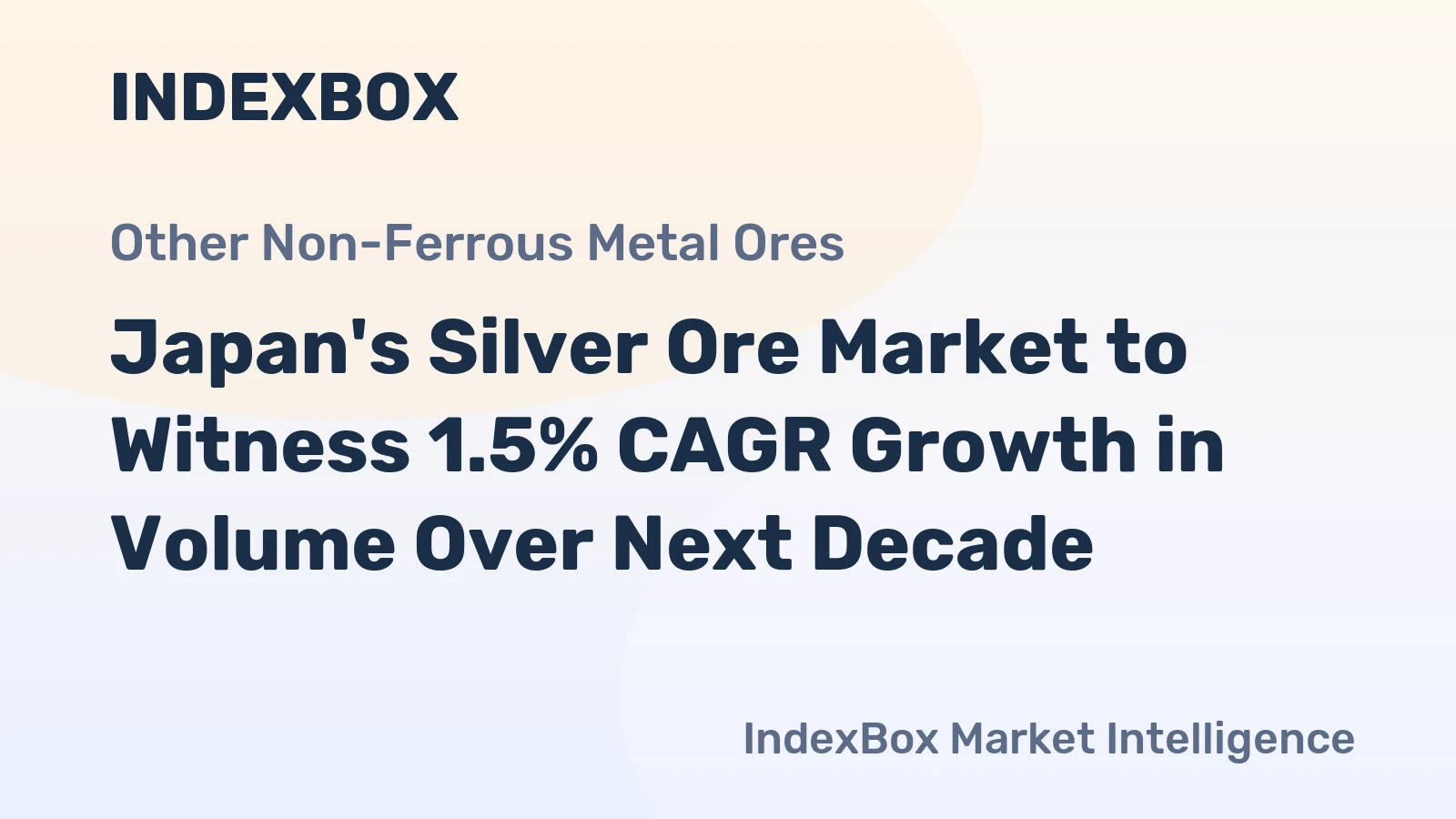 Japan's Silver Ore Market to Witness 1.5% CAGR Growth in Volume Over Next Decade