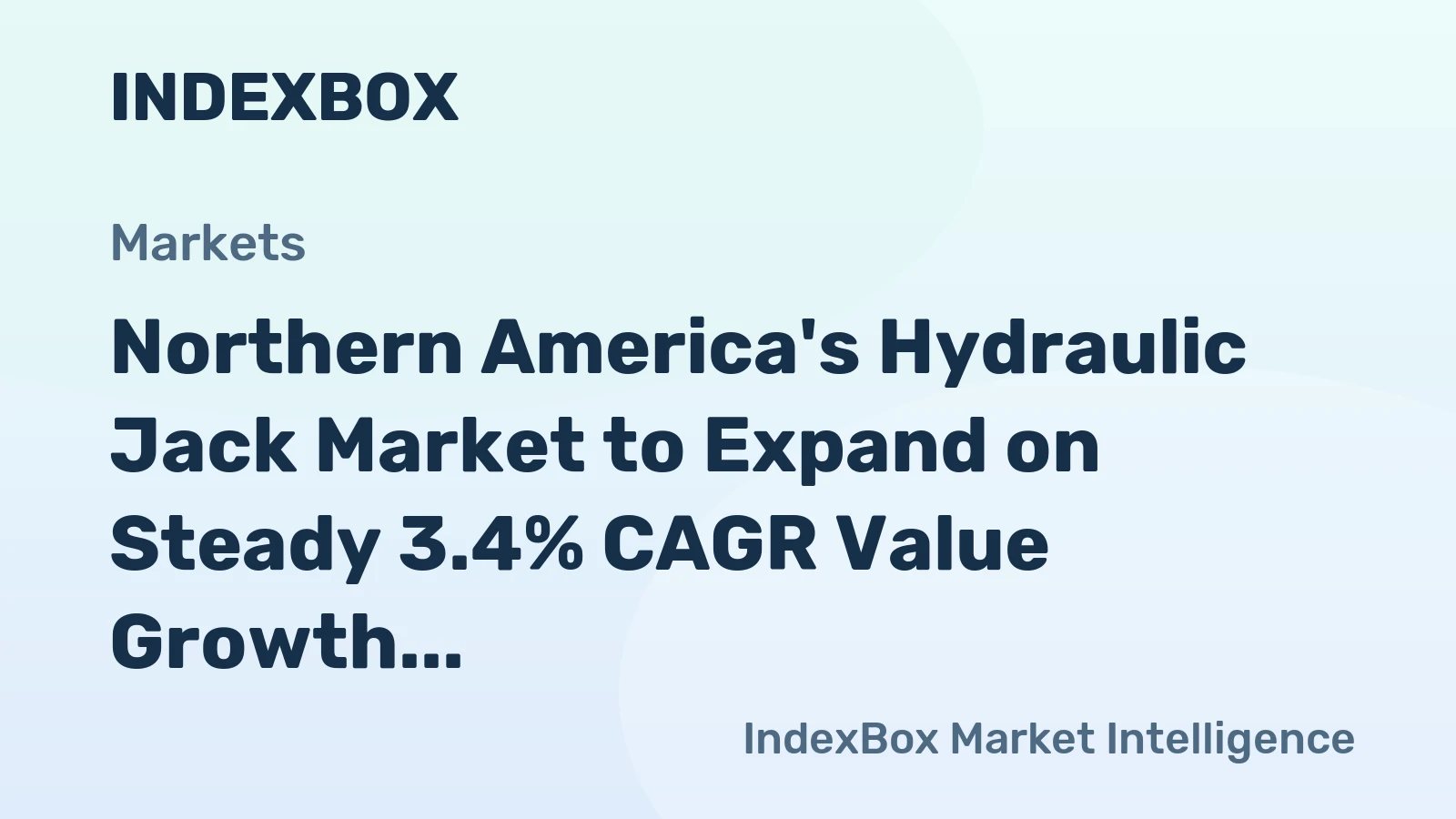Northern America's Hydraulic Jack Market to Expand on Steady 3.4% CAGR Value Growth