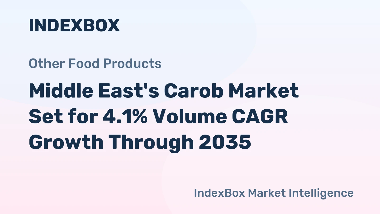 Middle East's Carob Market Set for 4.1% Volume CAGR Growth Through 2035