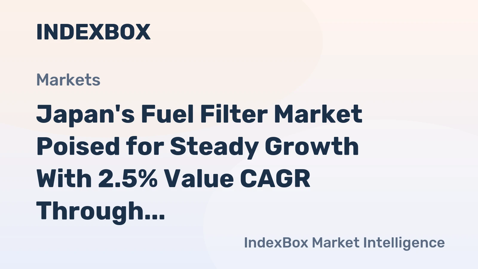 Japan's Fuel Filter Market Poised for Steady Growth With 2.5% Value CAGR Through 2035