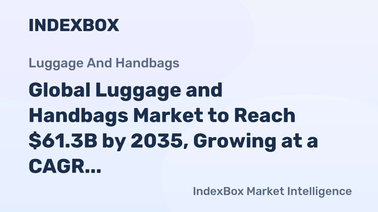Global Luggage and Handbags Market to Reach $61.3B by 2035, Growing at a CAGR of +1.6%