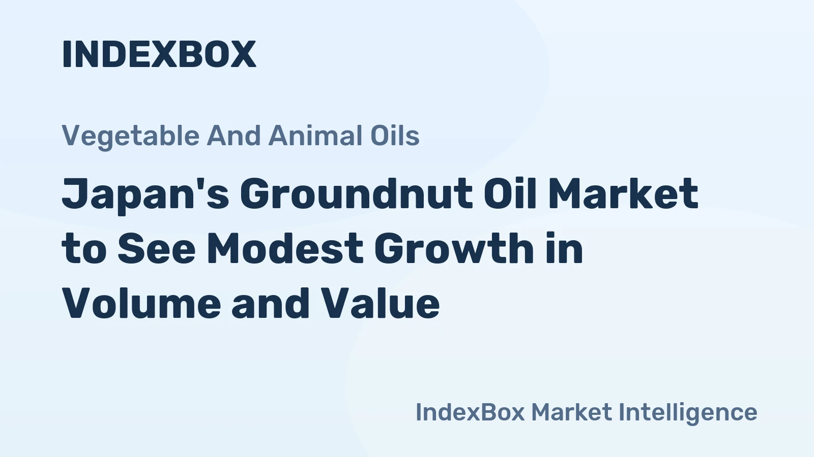 Japan's Groundnut Oil Market to See Modest Growth in Volume and Value