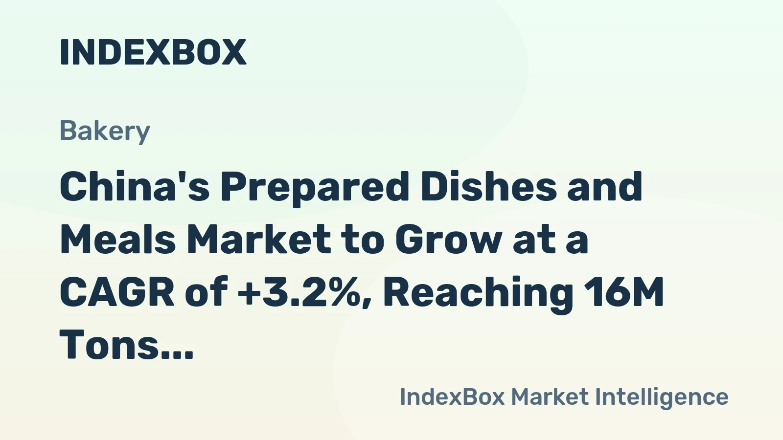 China's Prepared Dishes and Meals Market to Grow at a CAGR of +3.2%, Reaching 16M Tons by 2035