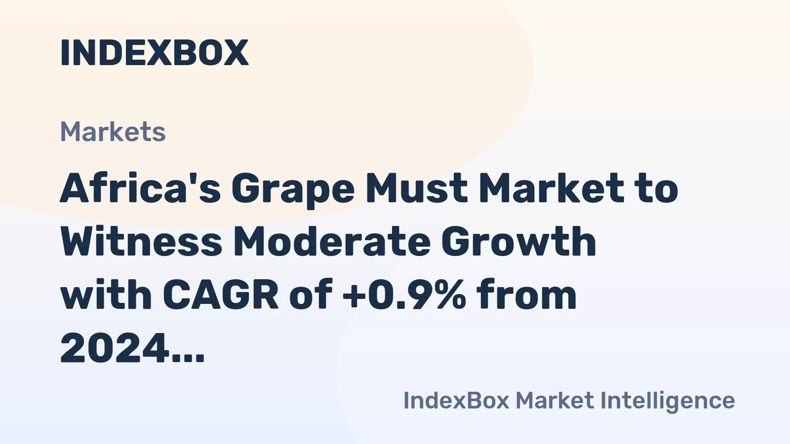 Africa's Grape Must Market to Witness Moderate Growth with CAGR of +0.9% from 2024 to 2035