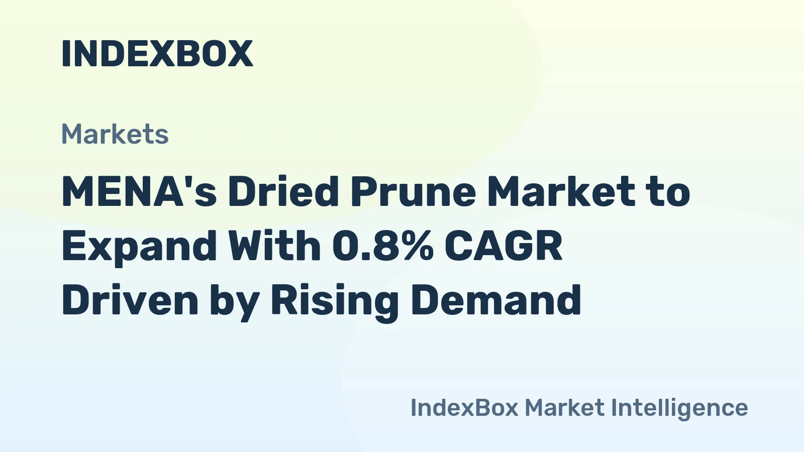 MENA's Dried Prune Market to Expand With 0.8% CAGR Driven by Rising Demand