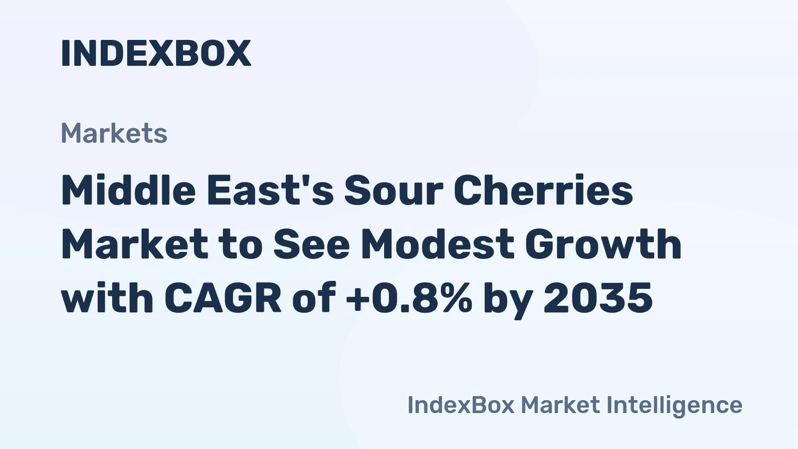 Middle East's Sour Cherries Market to See Modest Growth with CAGR of +0.8% by 2035