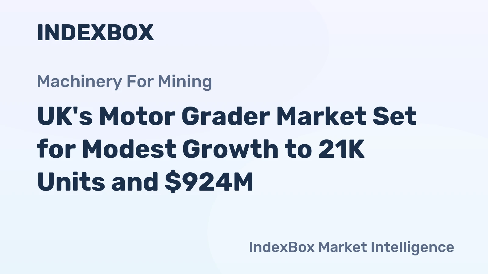 UK's Motor Grader Market Set for Modest Growth to 21K Units and $924M