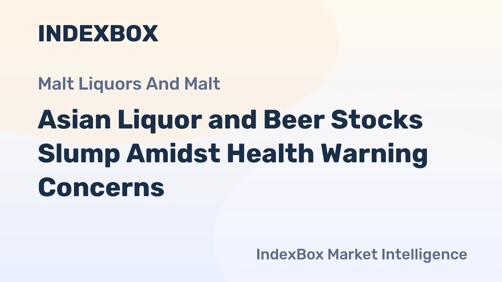 Asian Liquor and Beer Stocks Slump Amidst Health Warning Concerns