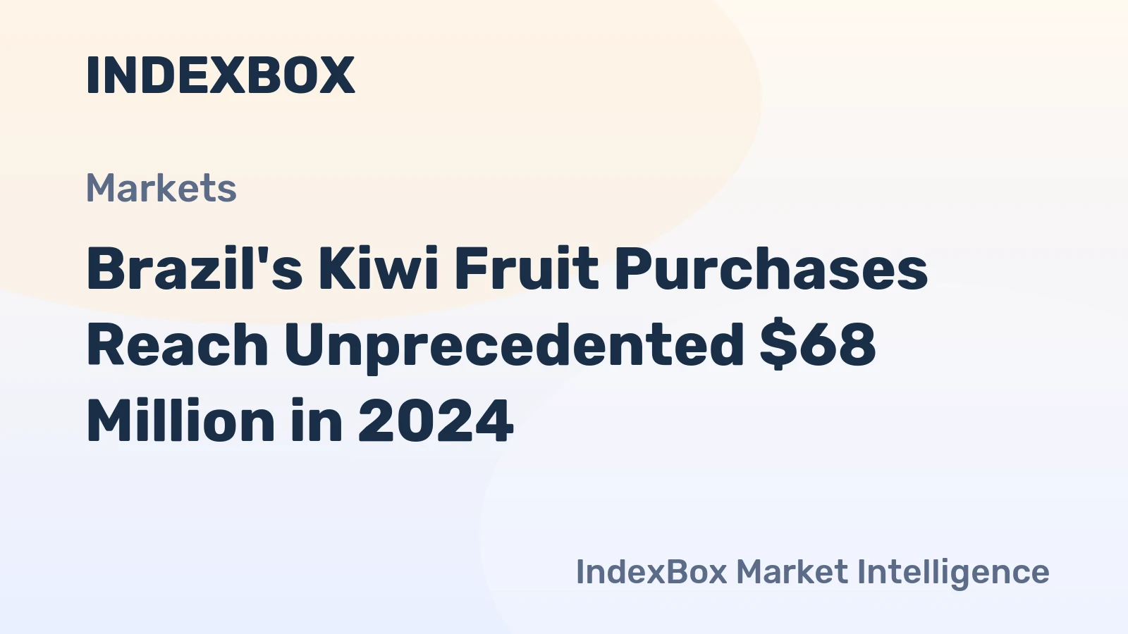 Brazil's Kiwi Fruit Purchases Reach Unprecedented $68 Million in 2024