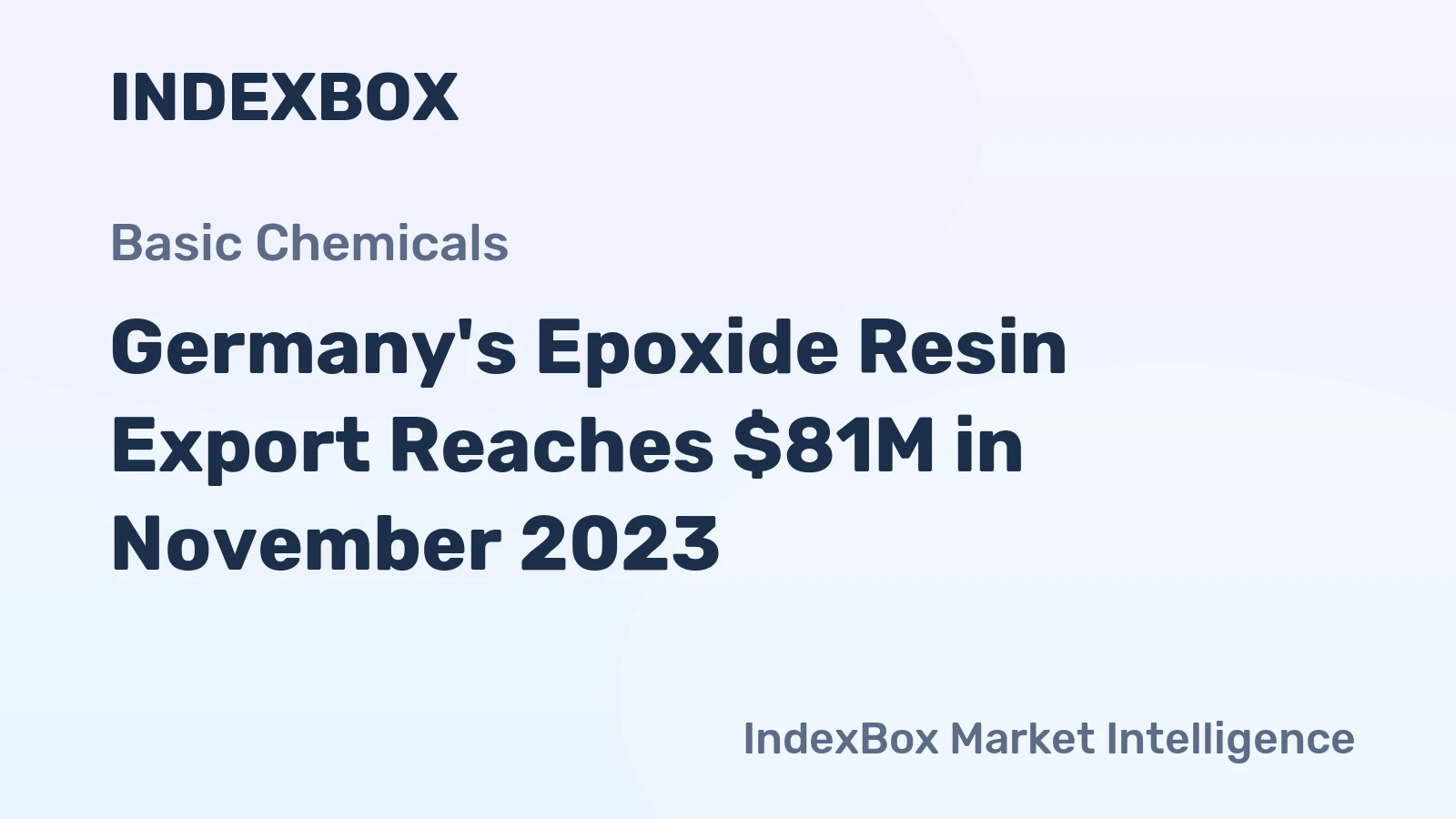 Germany's Epoxide Resin Export Reaches $81M in November 2023