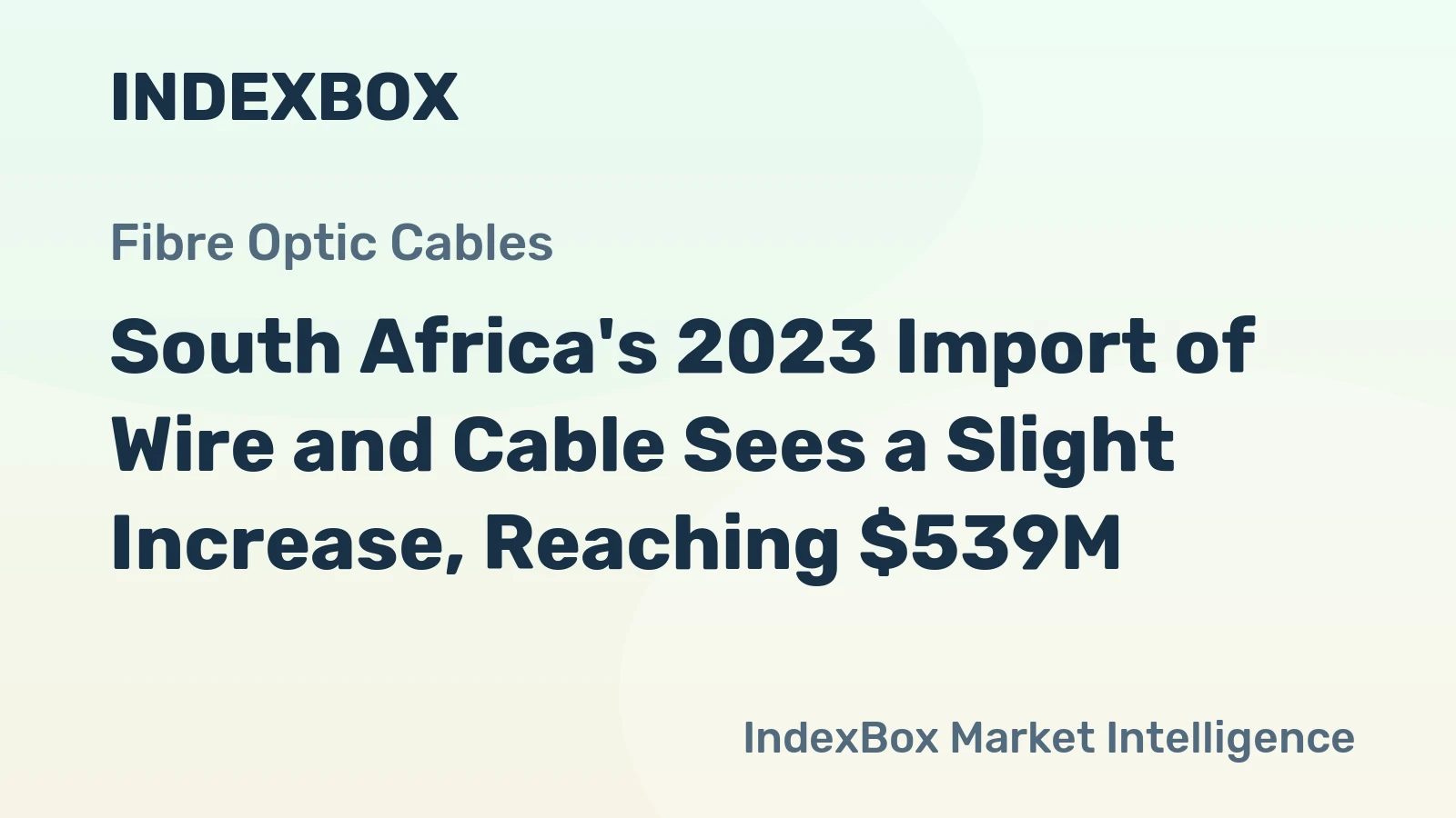 South Africa's 2023 Import of Wire and Cable Sees a Slight Increase, Reaching $539M