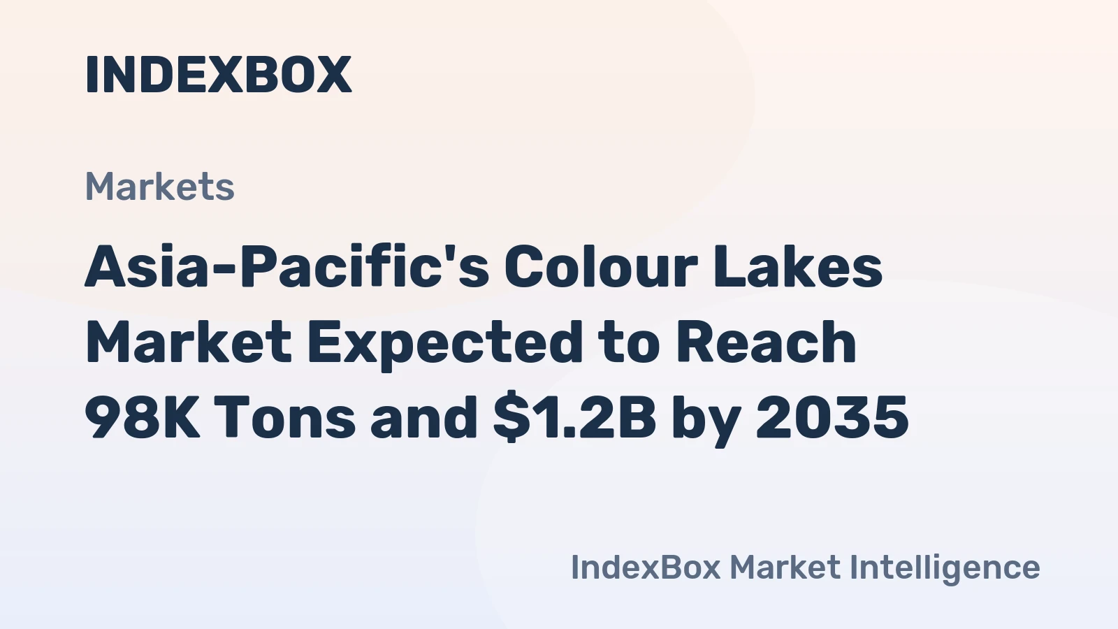 Asia-Pacific's Colour Lakes Market Expected to Reach 98K Tons and $1.2B by 2035