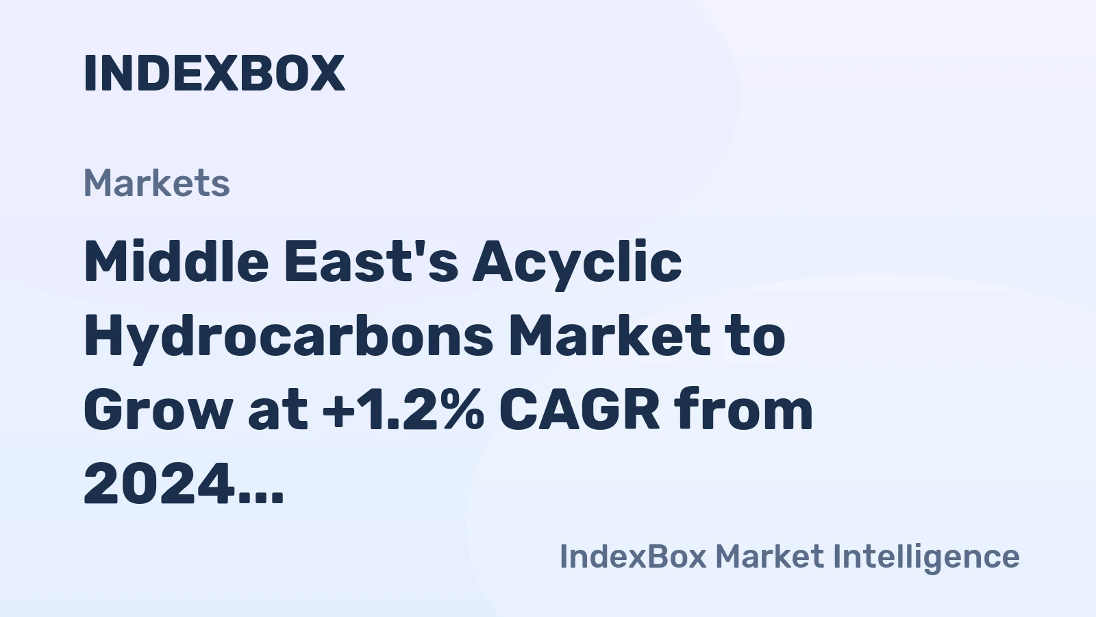 Middle East's Acyclic Hydrocarbons Market to Grow at +1.2% CAGR from 2024 to 2035
