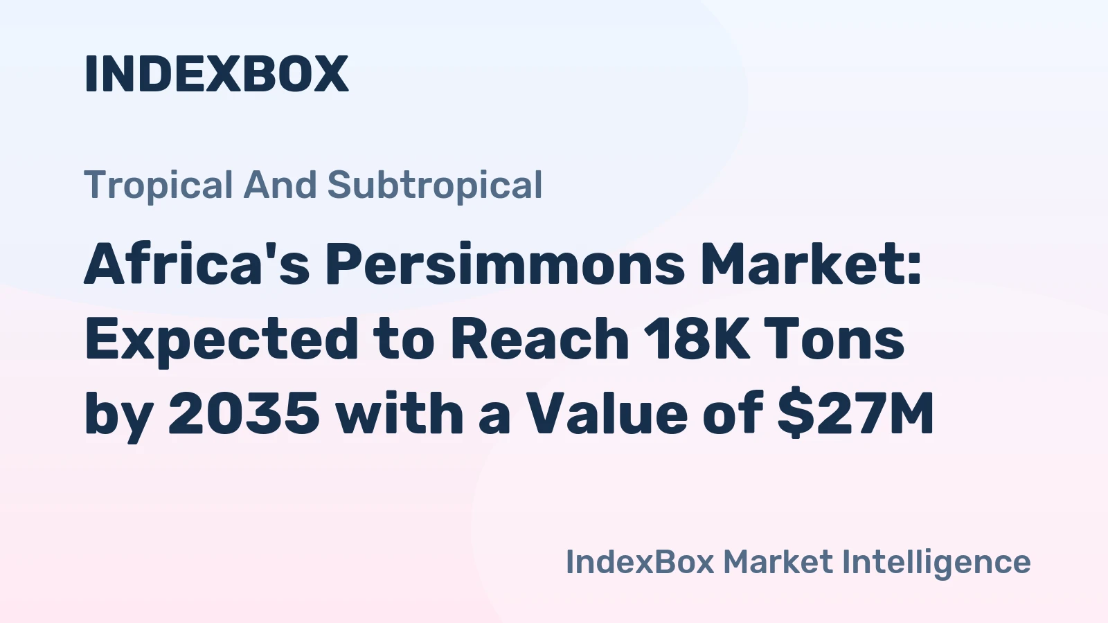 Africa's Persimmons Market: Expected to Reach 18K Tons by 2035 with a Value of $27M