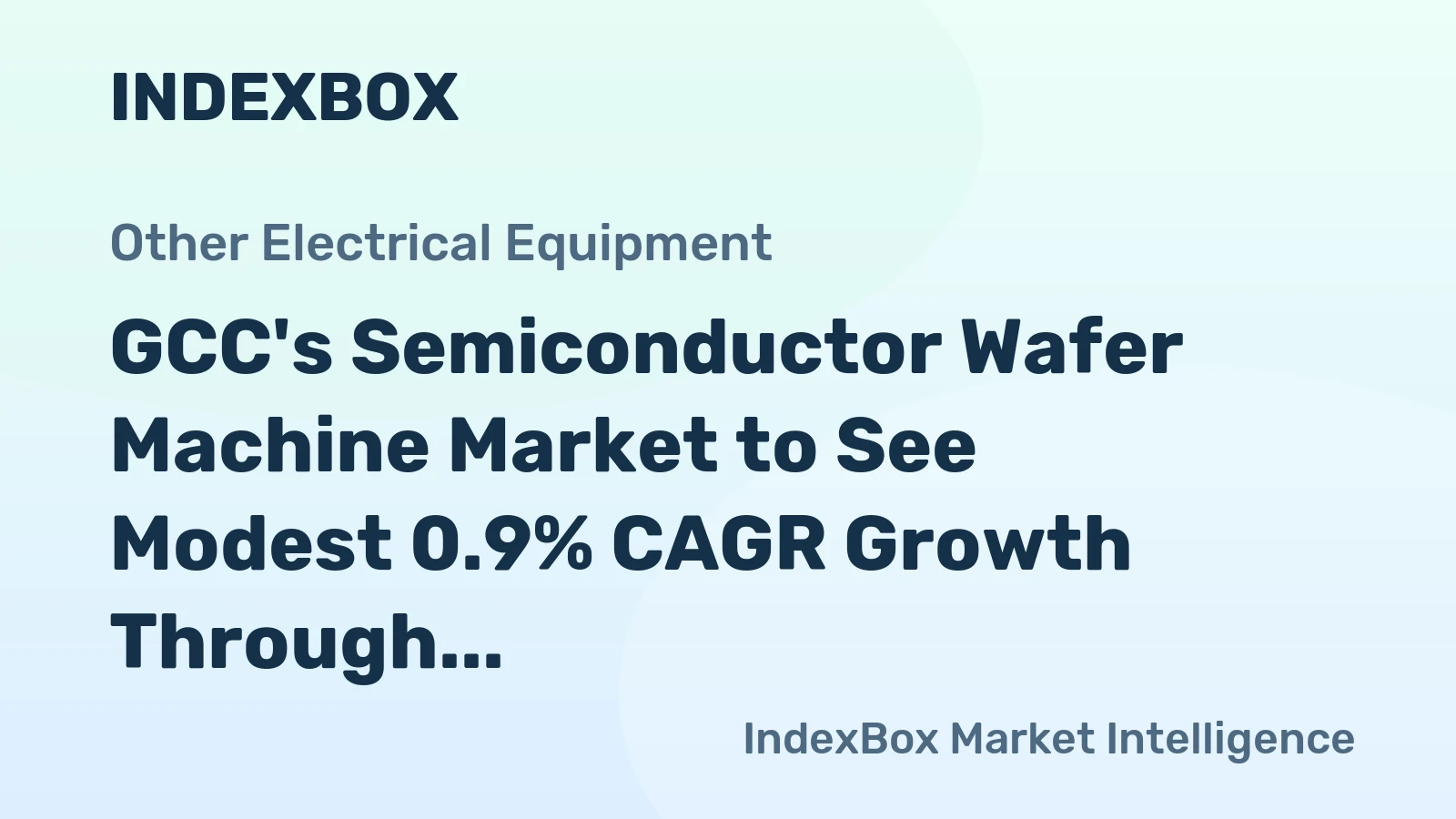 GCC's Semiconductor Wafer Machine Market to See Modest 0.9% CAGR Growth Through 2035