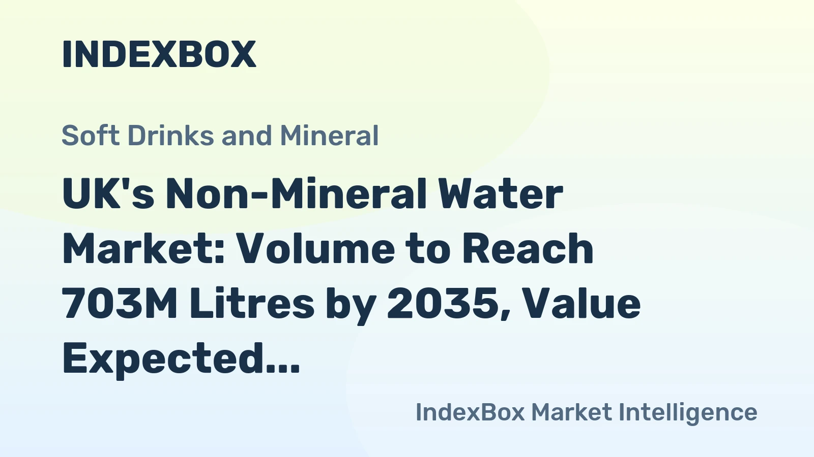 UK's Non-Mineral Water Market: Volume to Reach 703M Litres by 2035, Value Expected to Hit $354M