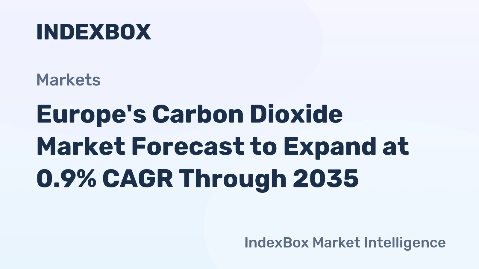 Europe's Carbon Dioxide Market Forecast to Expand at 0.9% CAGR Through 2035