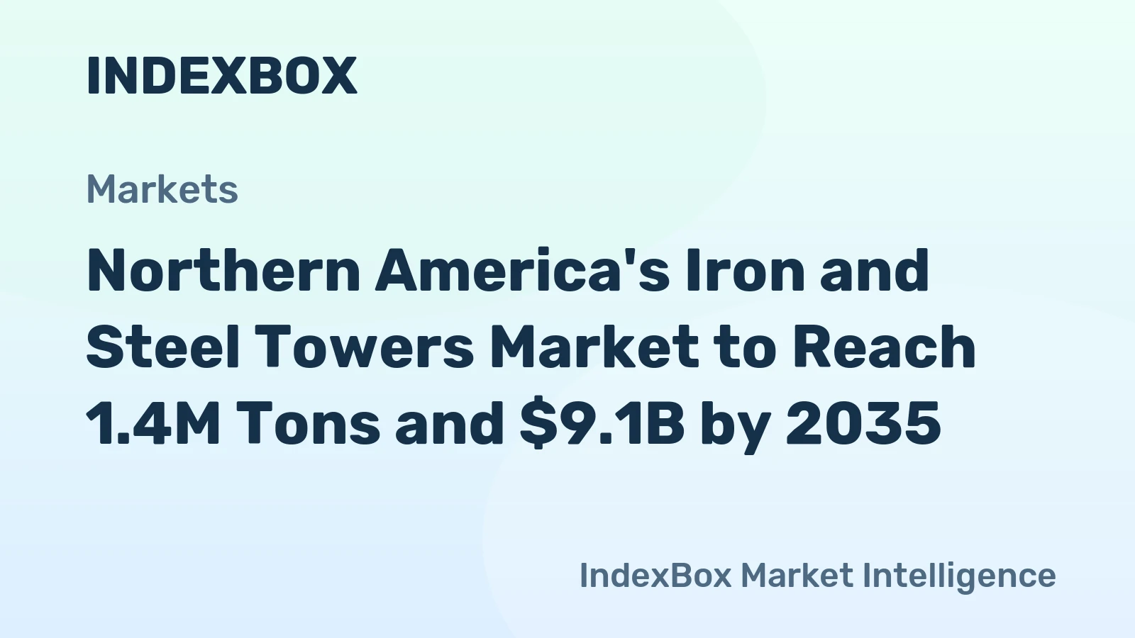 Northern America's Iron and Steel Towers Market to Reach 1.4M Tons and $9.1B by 2035