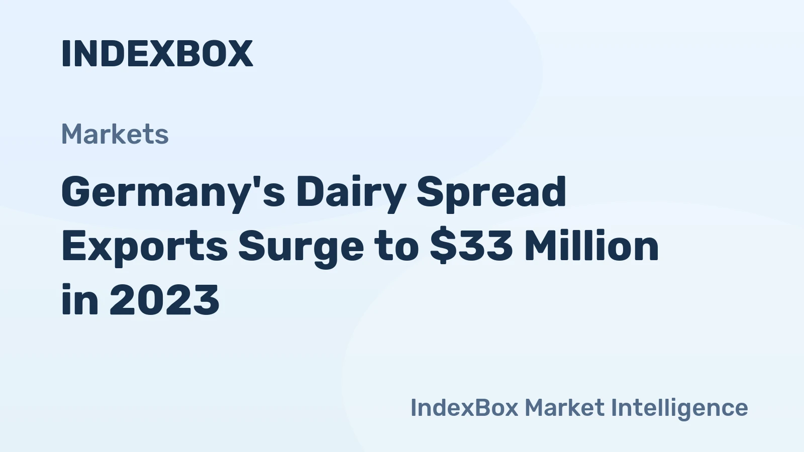 Germany's Dairy Spread Exports Surge to $33 Million in 2023