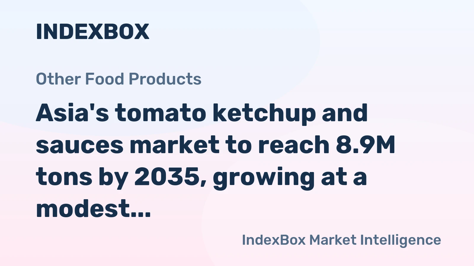 Asia's tomato ketchup and sauces market to reach 8.9M tons by 2035, growing at a modest CAGR of +0.2%.