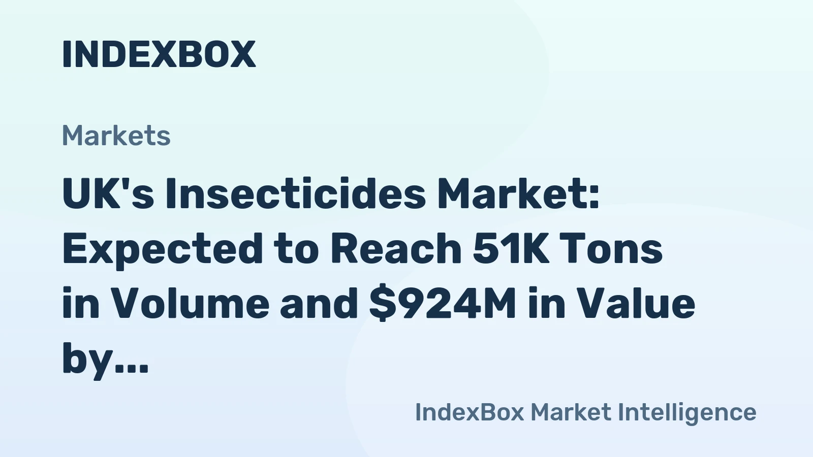 UK's Insecticides Market: Expected to Reach 51K Tons in Volume and $924M in Value by 2035