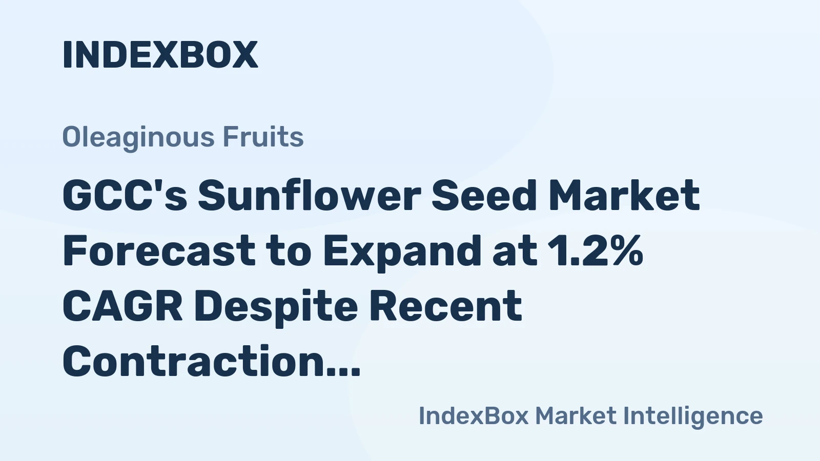 GCC's Sunflower Seed Market Forecast to Expand at 1.2% CAGR Despite Recent Contraction