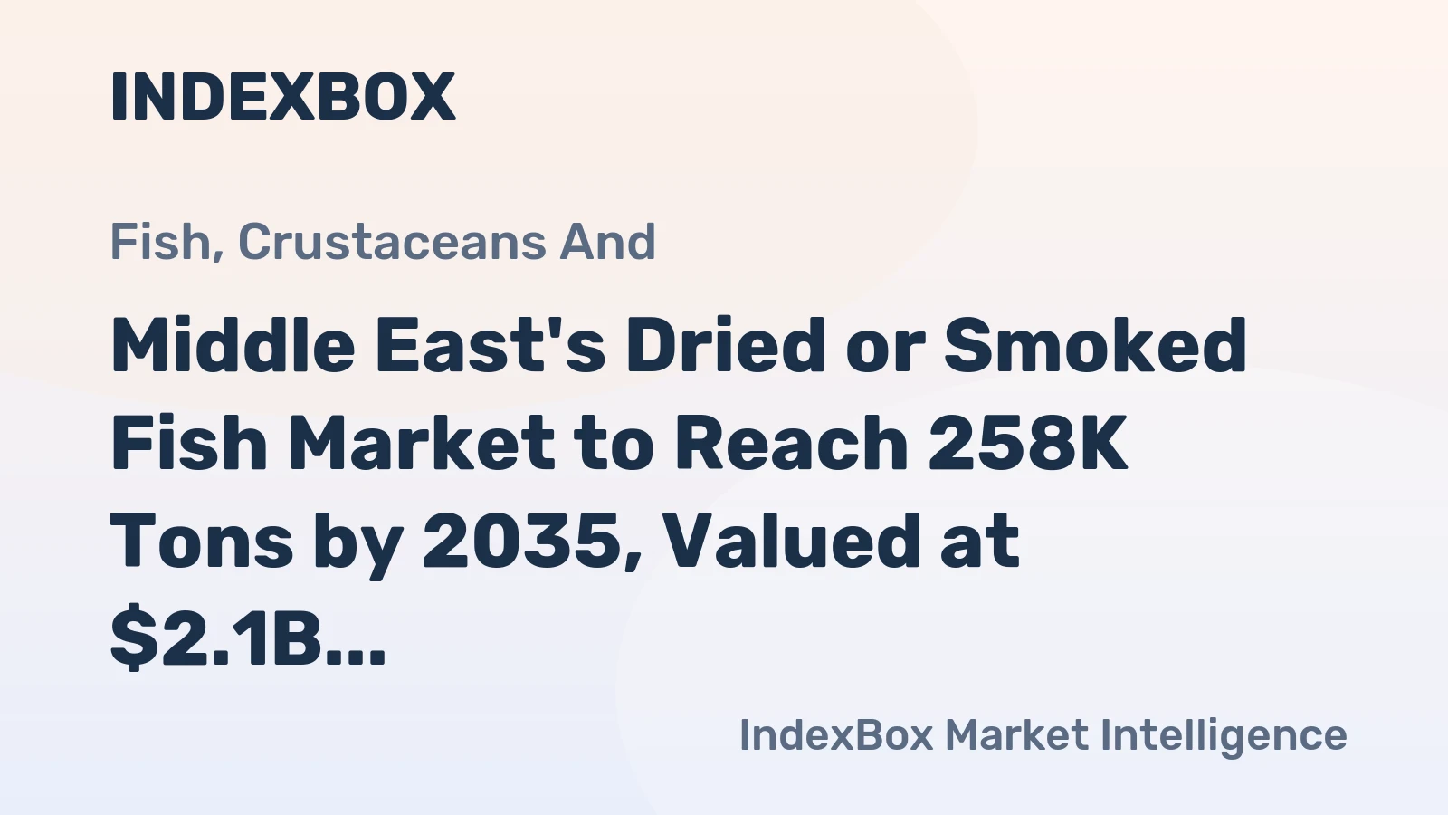 Middle East's Dried or Smoked Fish Market to Reach 258K Tons by 2035, Valued at $2.1B