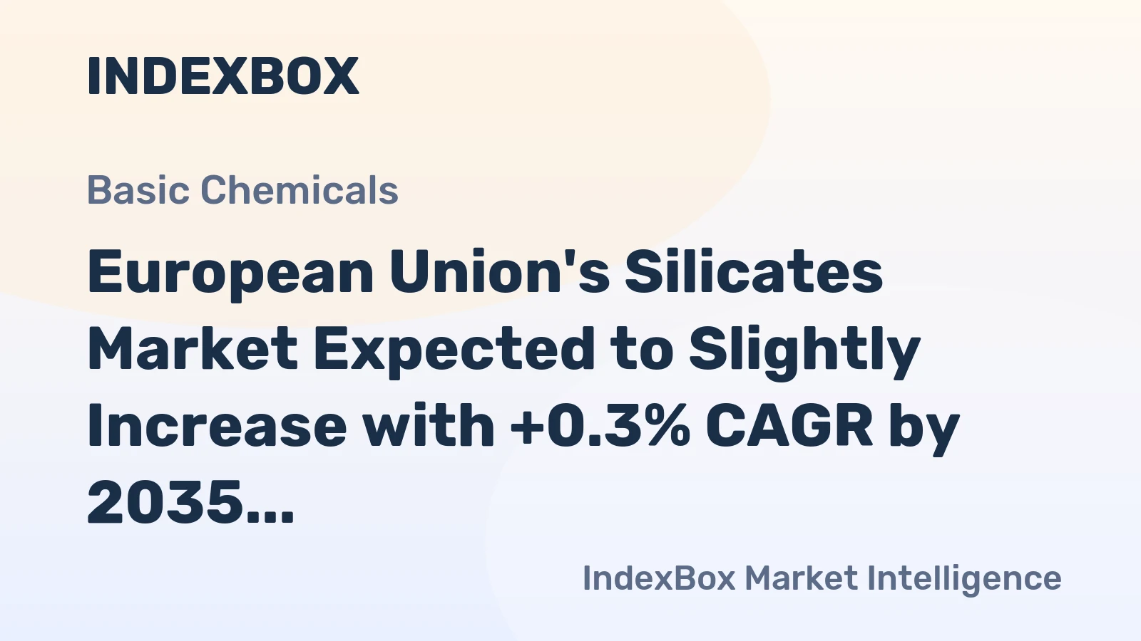 European Union's Silicates Market Expected to Slightly Increase with +0.3% CAGR by 2035