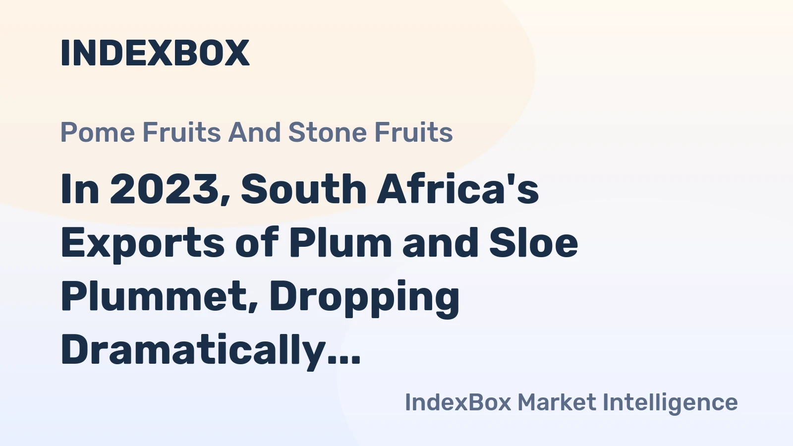 In 2023, South Africa's Exports of Plum and Sloe Plummet, Dropping Dramatically to $91 Million
