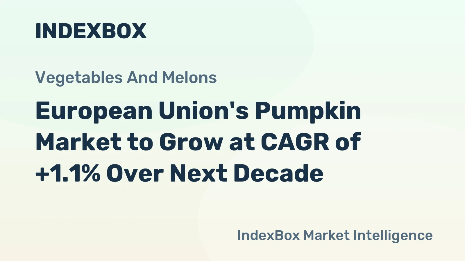 European Union's Pumpkin Market to Grow at CAGR of +1.1% Over Next Decade