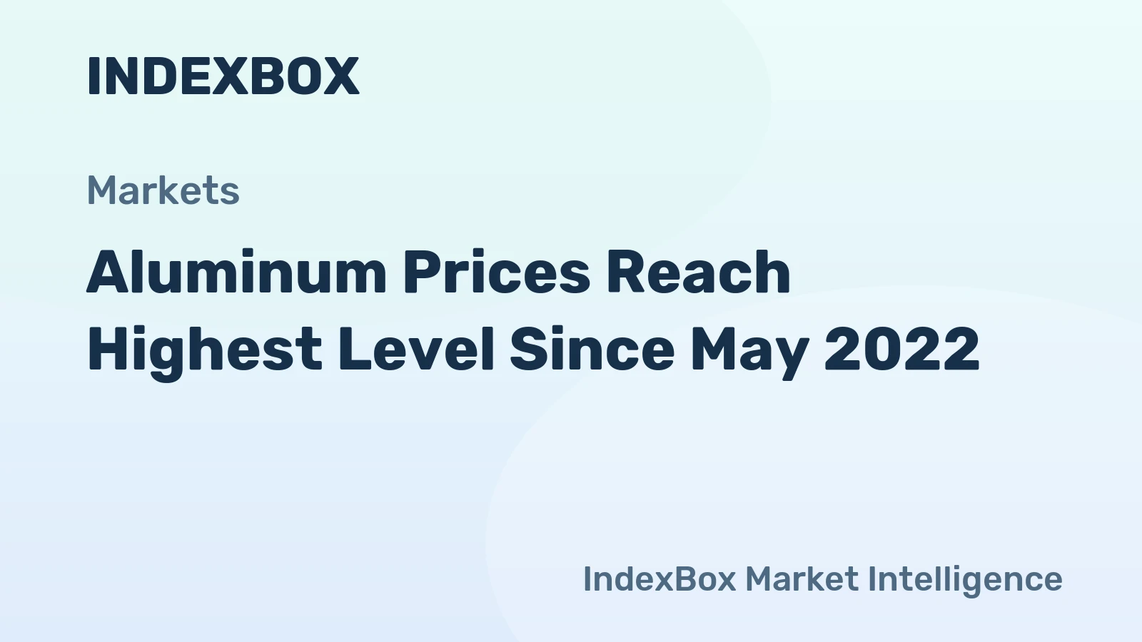 Aluminum Prices Reach Highest Level Since May 2022