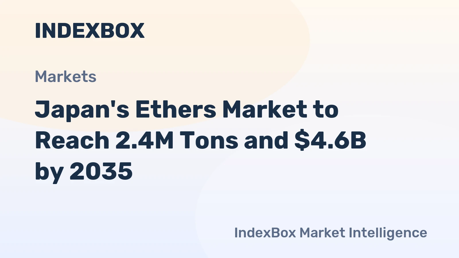 Japan's Ethers Market to Reach 2.4M Tons and $4.6B by 2035