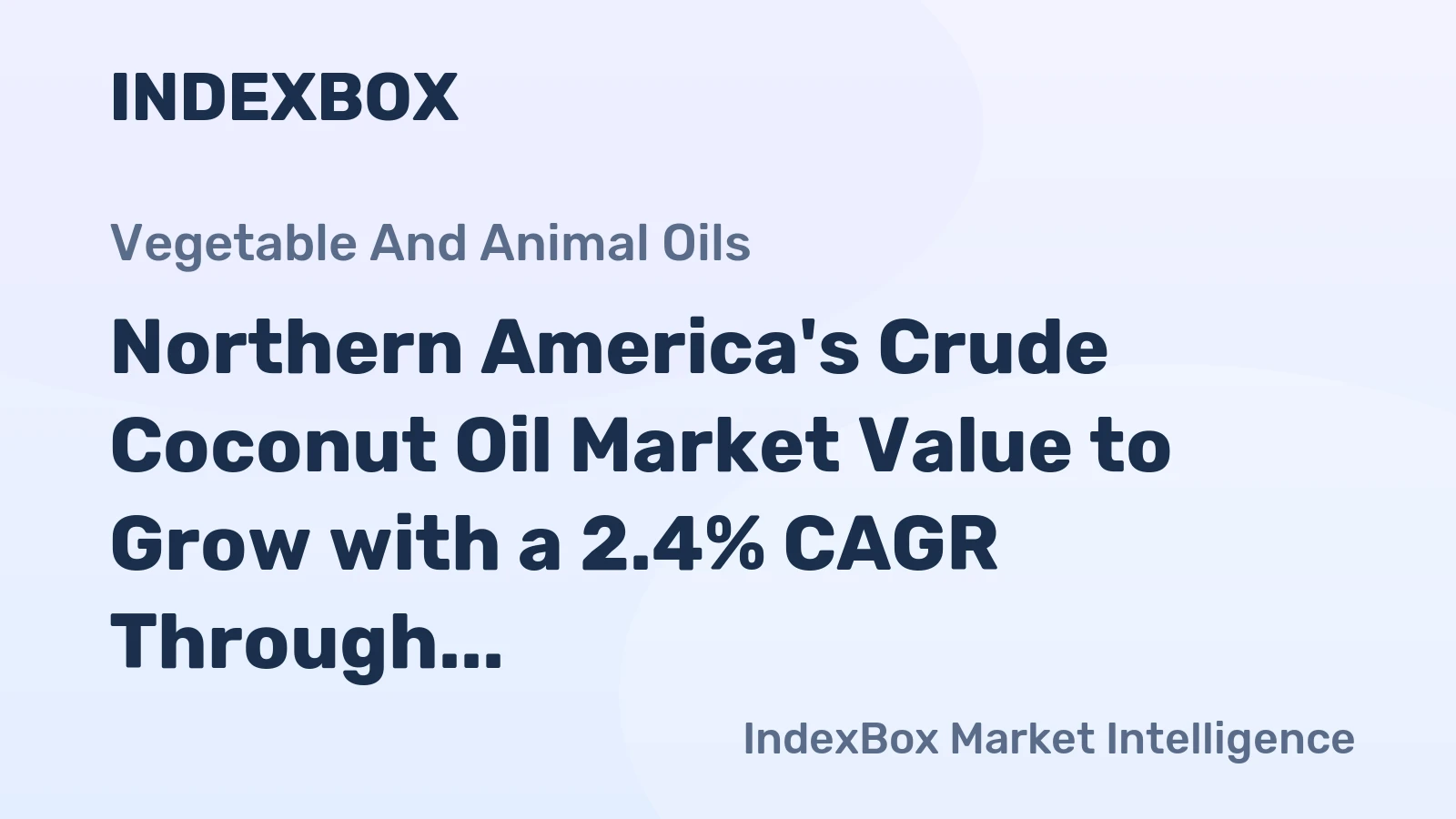 Northern America's Crude Coconut Oil Market Value to Grow with a 2.4% CAGR Through 2035