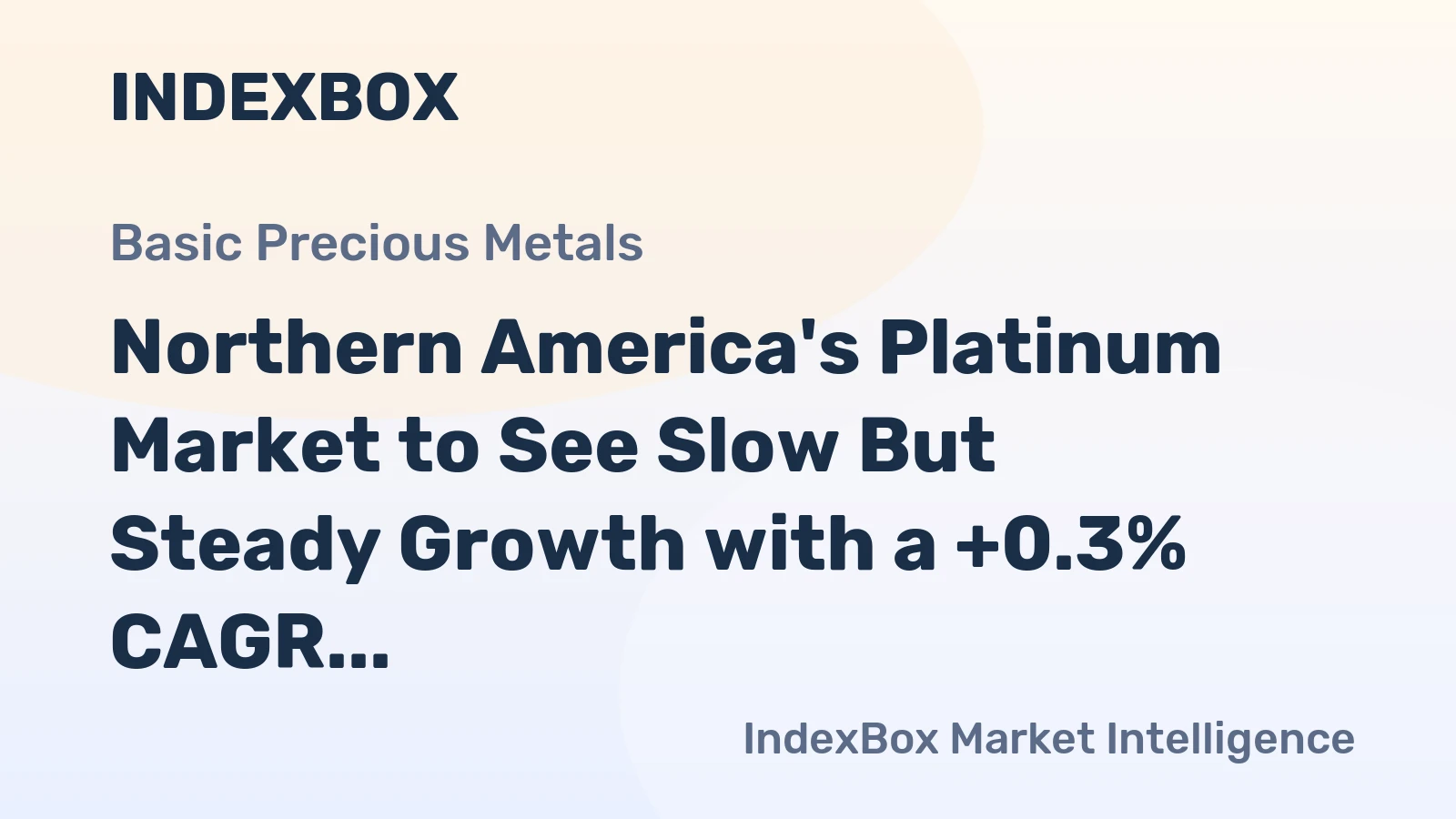 Northern America's Platinum Market to See Slow But Steady Growth with a +0.3% CAGR