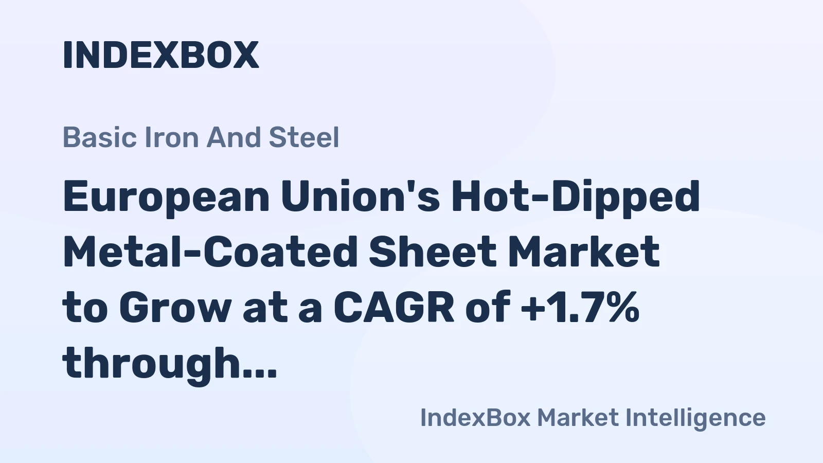 European Union's Hot-Dipped Metal-Coated Sheet Market to Grow at a CAGR of +1.7% through 2035