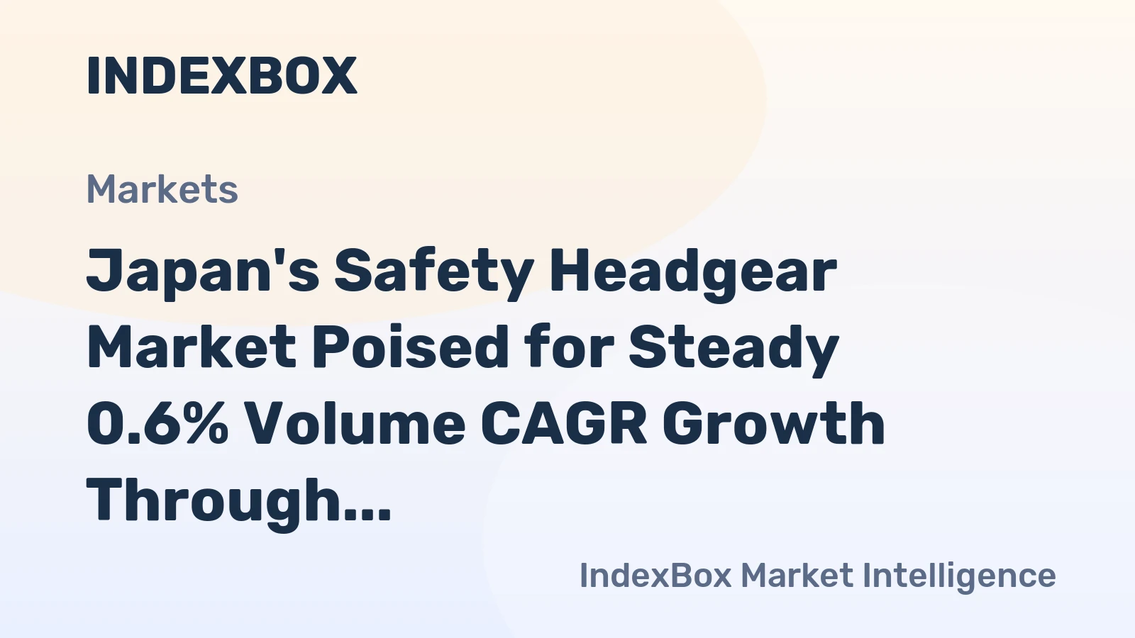 Japan's Safety Headgear Market Poised for Steady 0.6% Volume CAGR Growth Through 2035