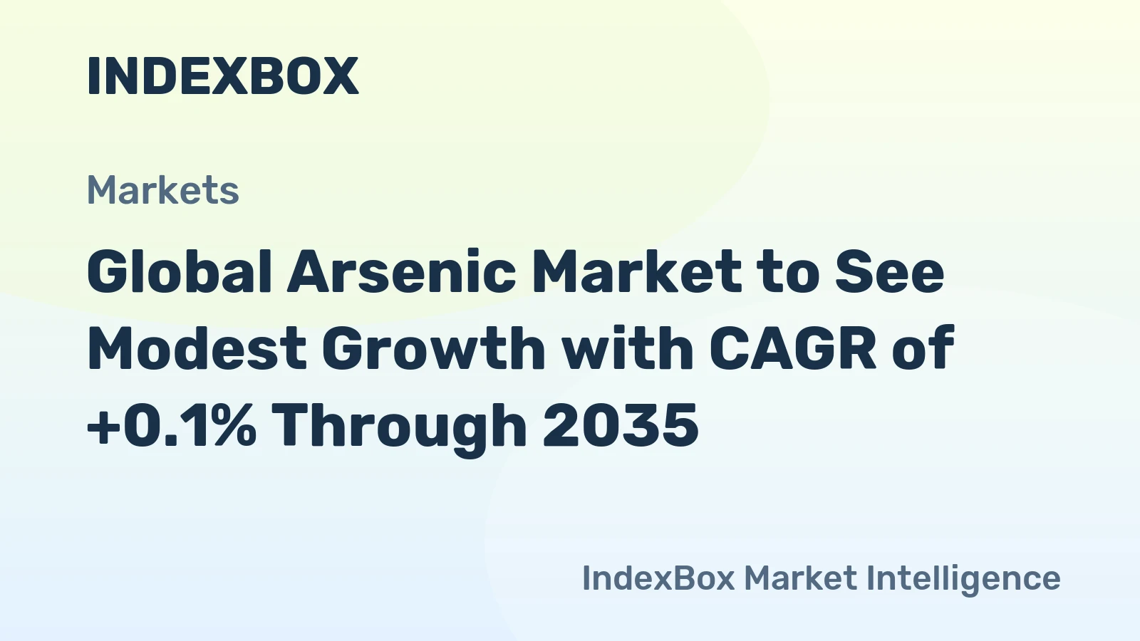 Global Arsenic Market to See Modest Growth with CAGR of +0.1% Through 2035