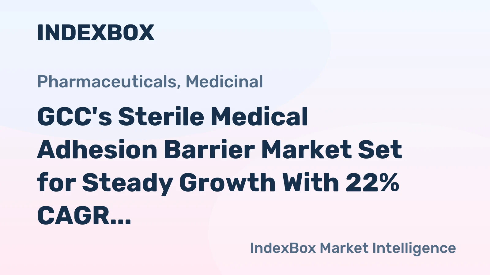 GCC's Sterile Medical Adhesion Barrier Market Set for Steady Growth With 22% CAGR in Value Through 2035