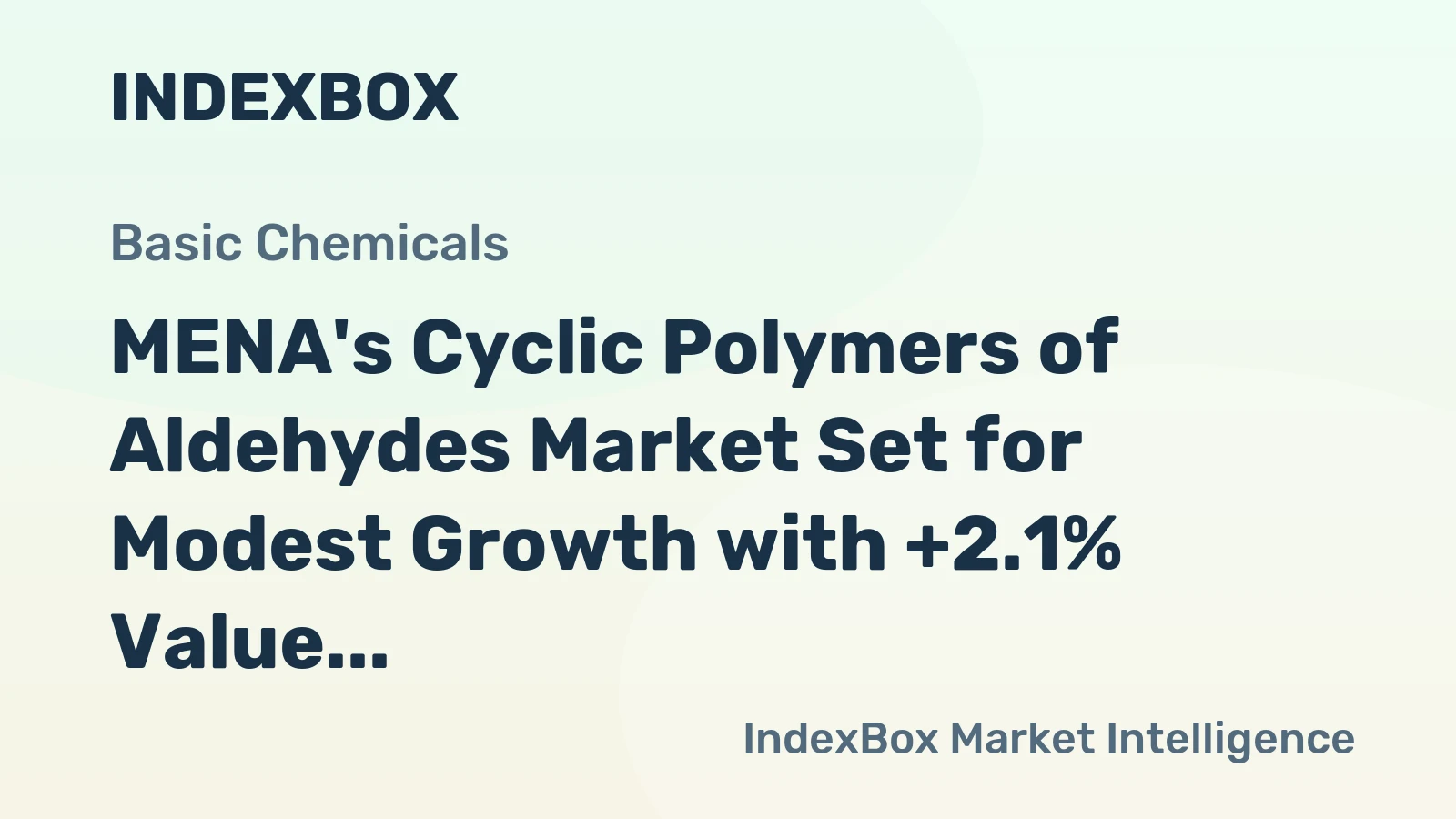 MENA's Cyclic Polymers of Aldehydes Market Set for Modest Growth with +2.1% Value CAGR Through 2035