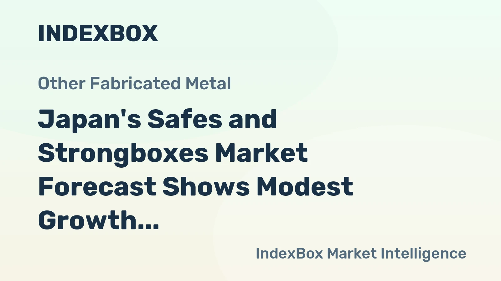 Japan's Safes and Strongboxes Market Forecast Shows Modest Growth With 1.3% CAGR in Value