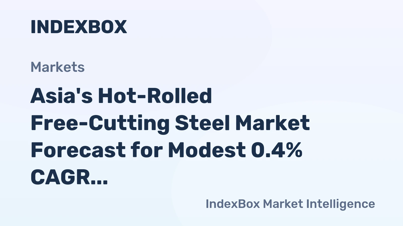 Asia's Hot-Rolled Free-Cutting Steel Market Forecast for Modest 0.4% CAGR Growth Through 2035
