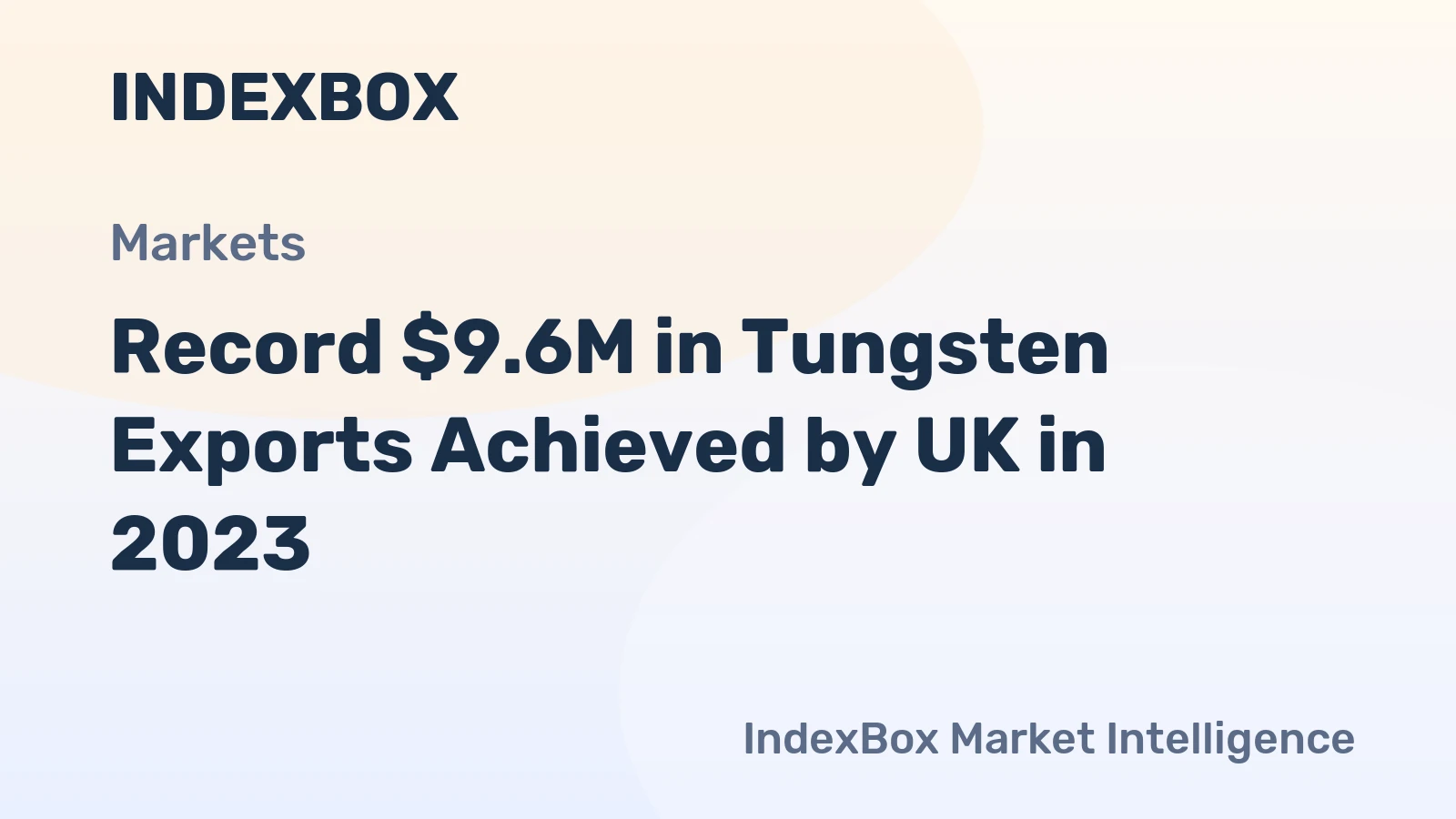 Record $9.6M in Tungsten Exports Achieved by UK in 2023