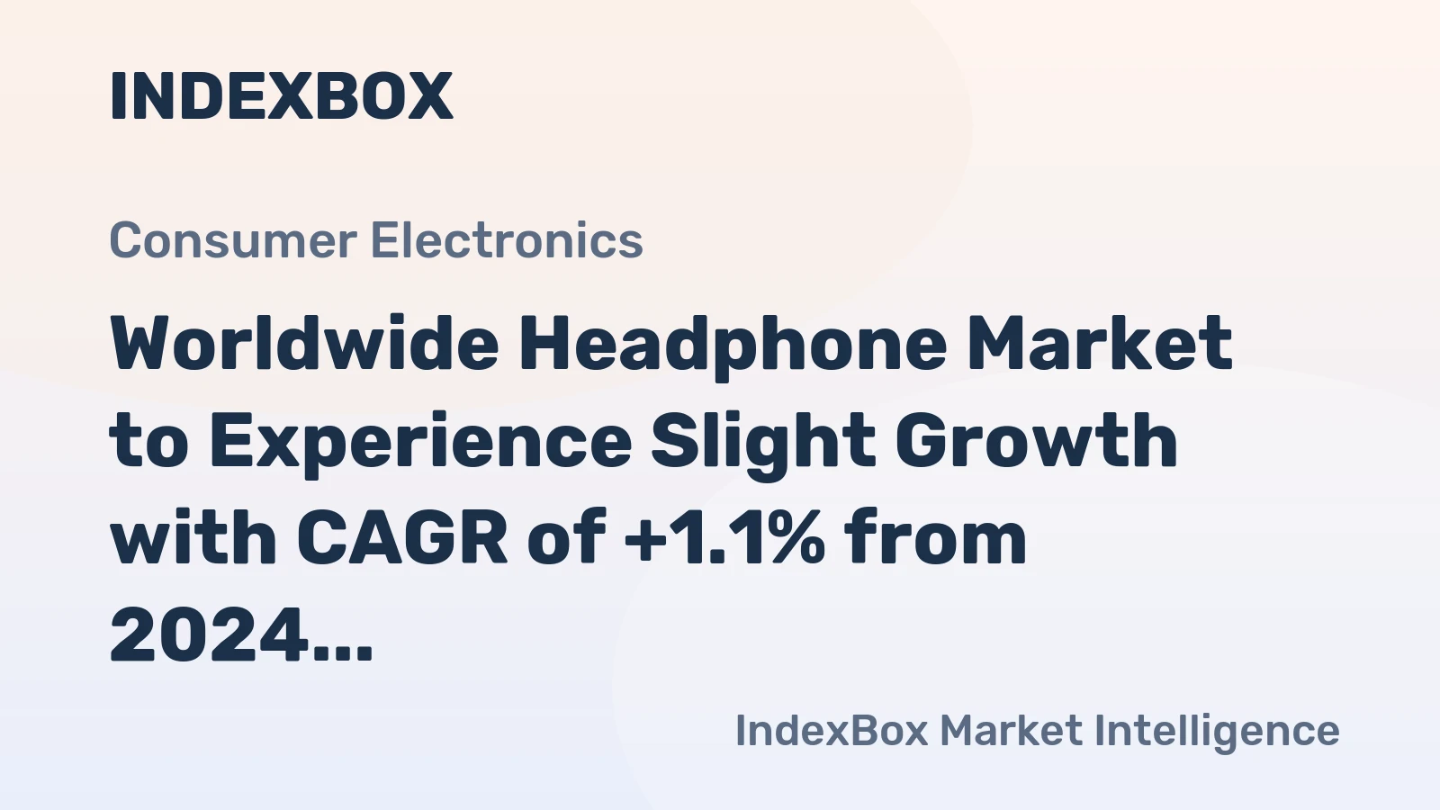 Worldwide Headphone Market to Experience Slight Growth with CAGR of +1.1% from 2024 to 2035