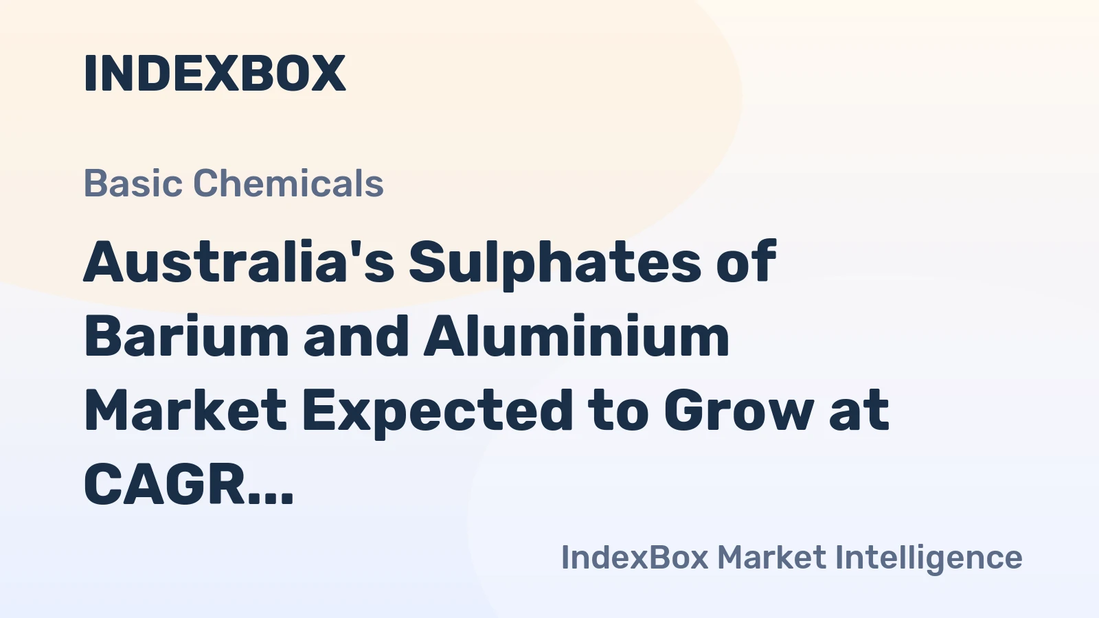 Australia's Sulphates of Barium and Aluminium Market Expected to Grow at CAGR of +1.9% from 2024-2035