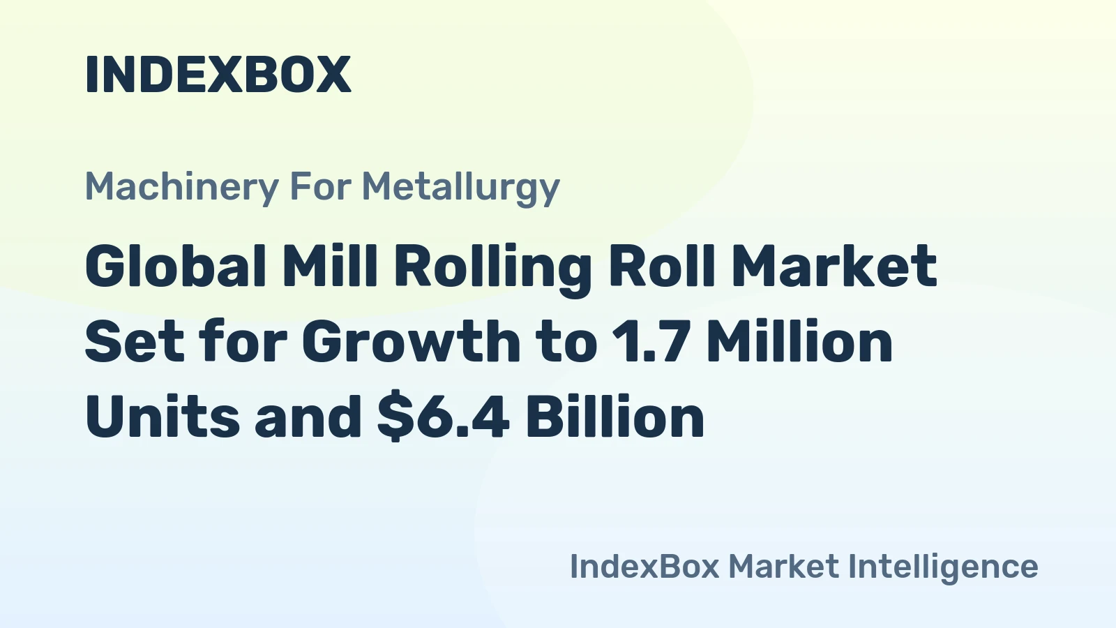 Global Mill Rolling Roll Market Set for Growth to 1.7 Million Units and $6.4 Billion