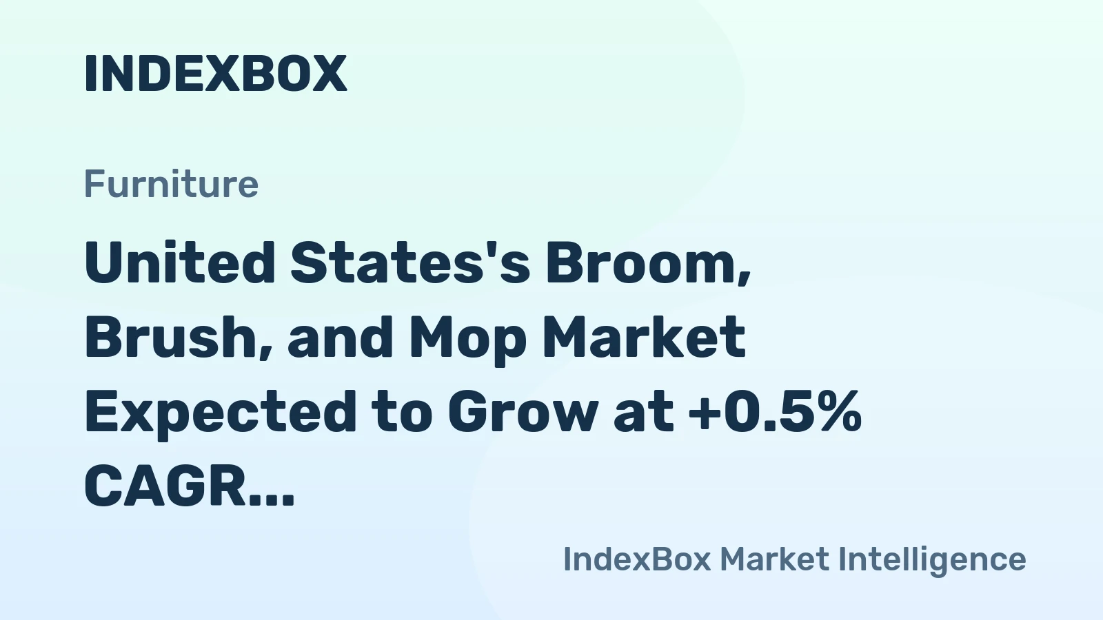 United States's Broom, Brush, and Mop Market Expected to Grow at +0.5% CAGR over Next Decade