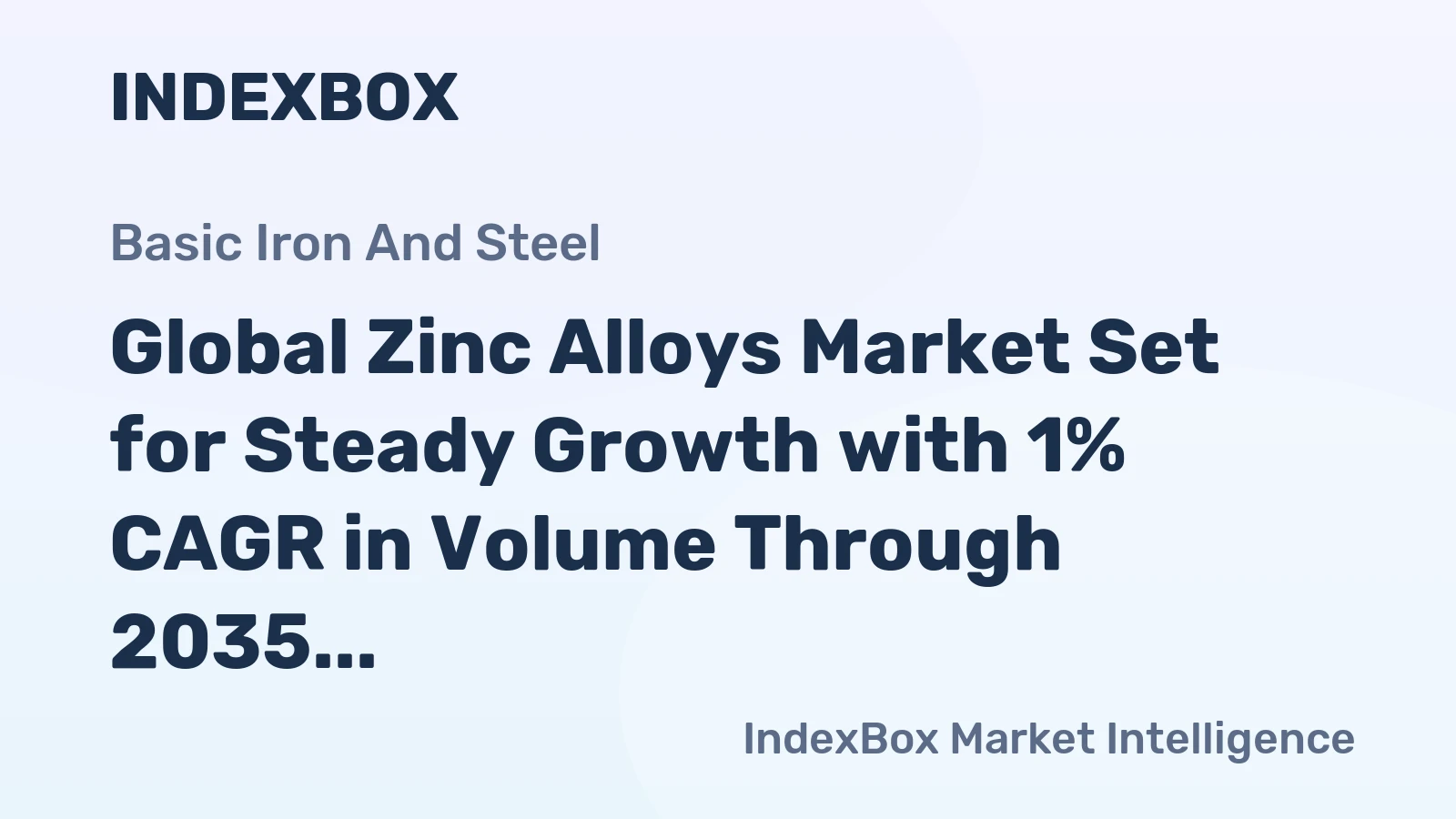 Global Zinc Alloys Market Set for Steady Growth with 1% CAGR in Volume Through 2035