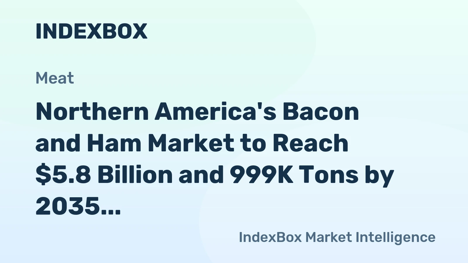 Northern America's Bacon and Ham Market to Reach $5.8 Billion and 999K Tons by 2035