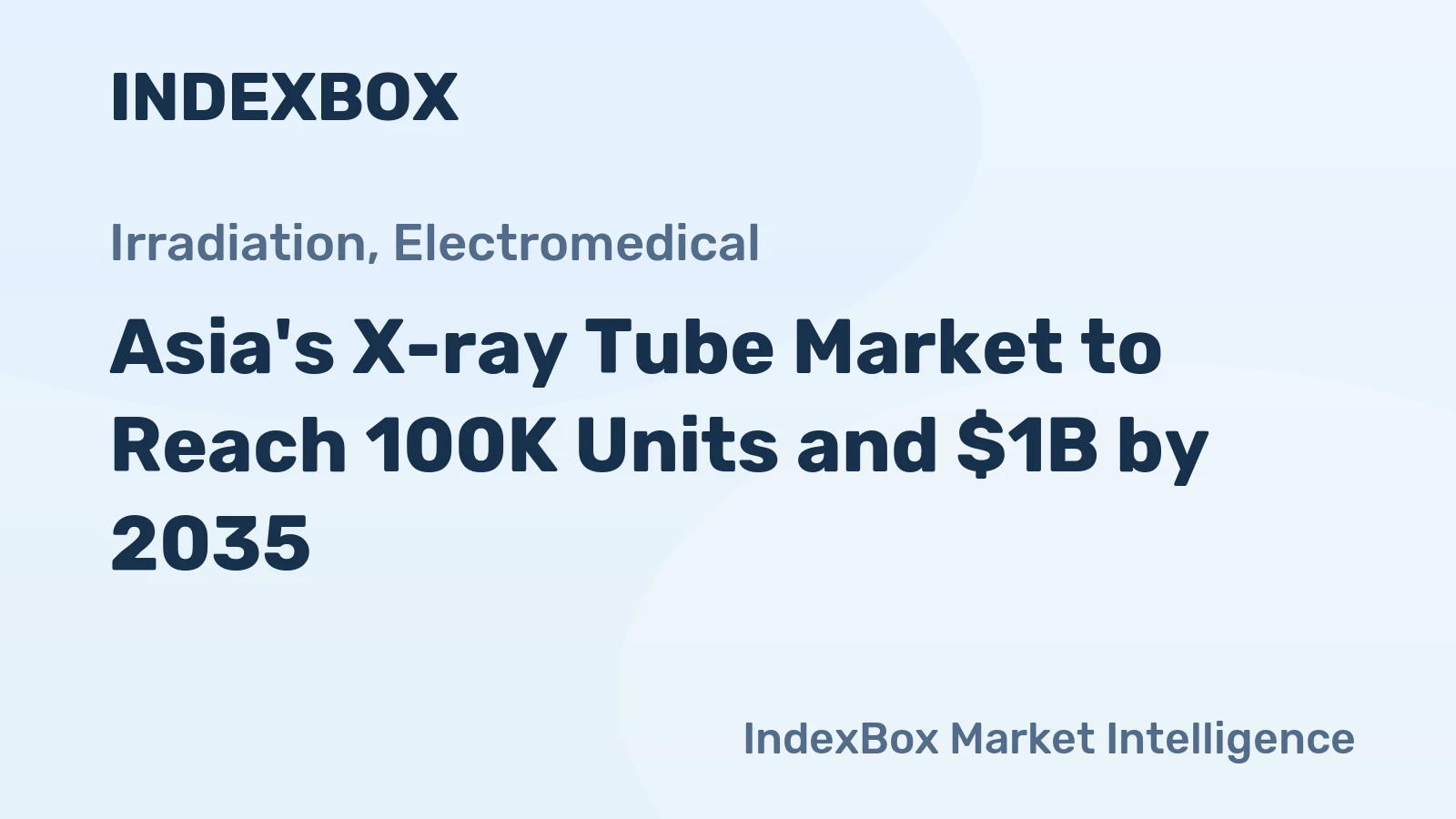 Asia's X-ray Tube Market to Reach 100K Units and $1B by 2035