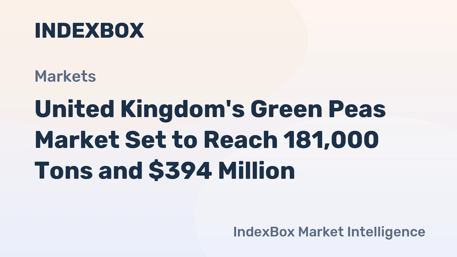 United Kingdom's Green Peas Market Set to Reach 181,000 Tons and $394 Million